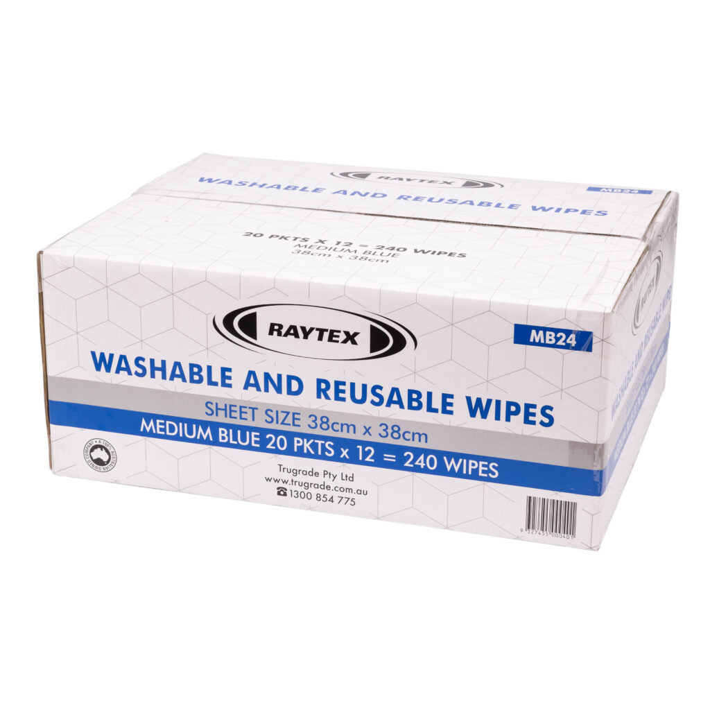 Medium Duty Blue Wipes 38cm x 38cm – Trugrade