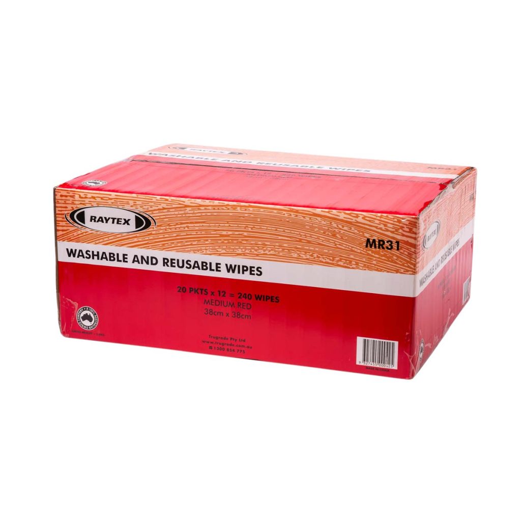 Medium Duty Red Wipes 38cm x 38cm – Trugrade