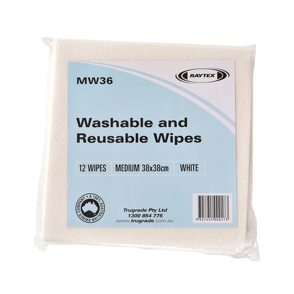 Medium Duty White Wipes 38cm x 38cm – Trugrade