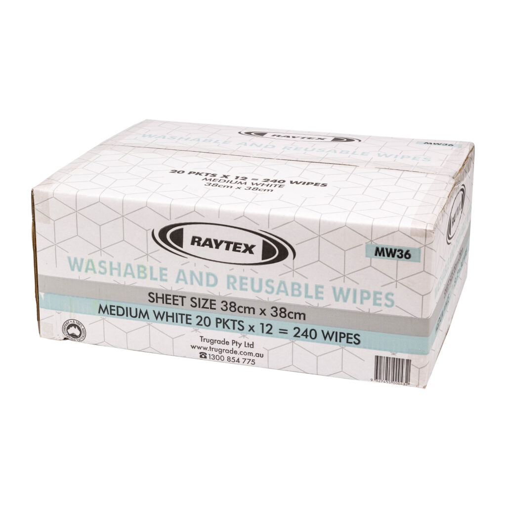 Medium Duty White Wipes 38cm x 38cm – Trugrade