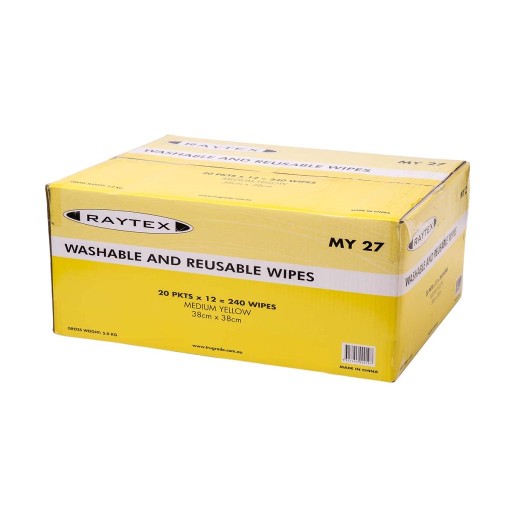 Medium Duty Yellow Wipes 38cm x 38cm – Trugrade