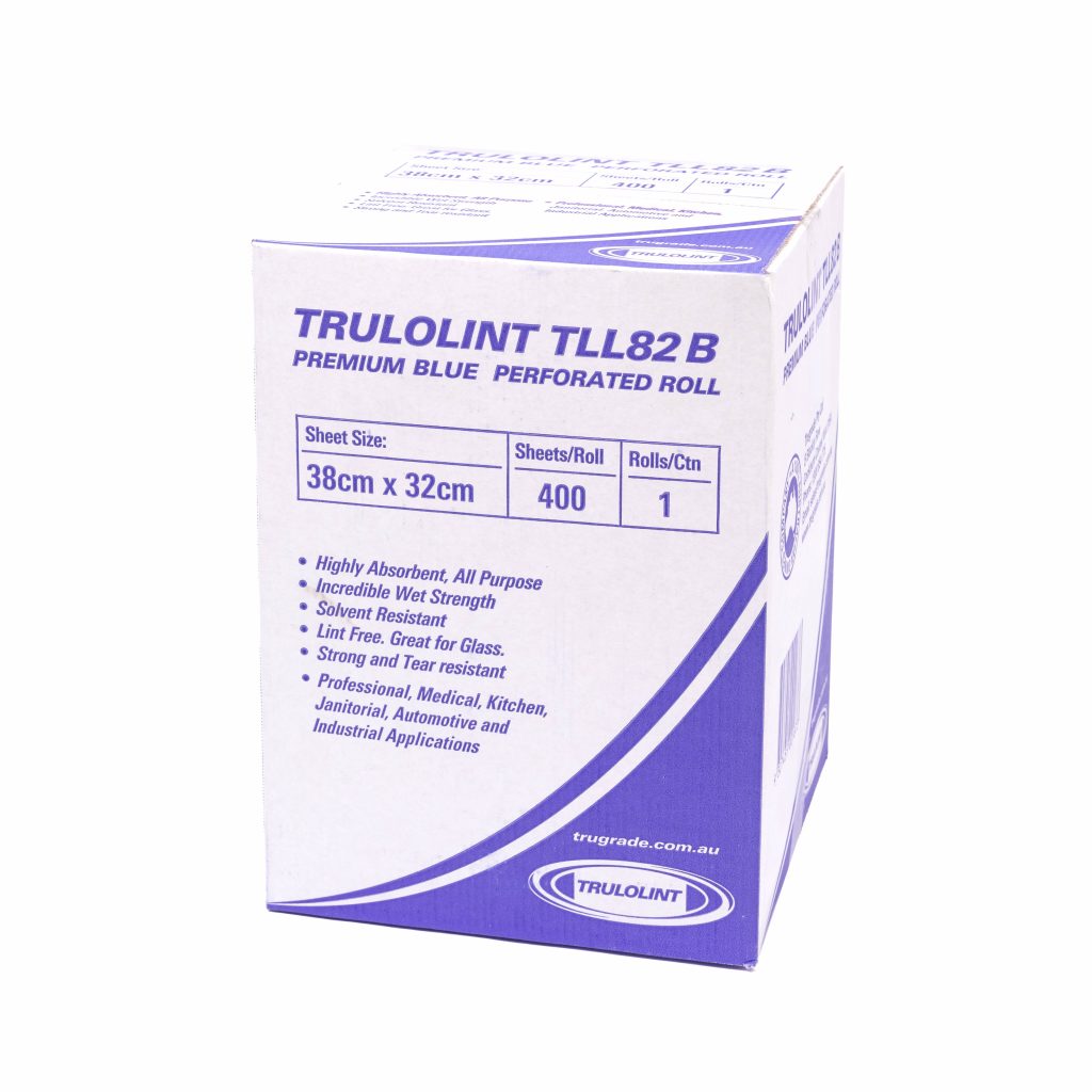Low Lint Perforated Blue Roll 32cm x 38cm – Trugrade
