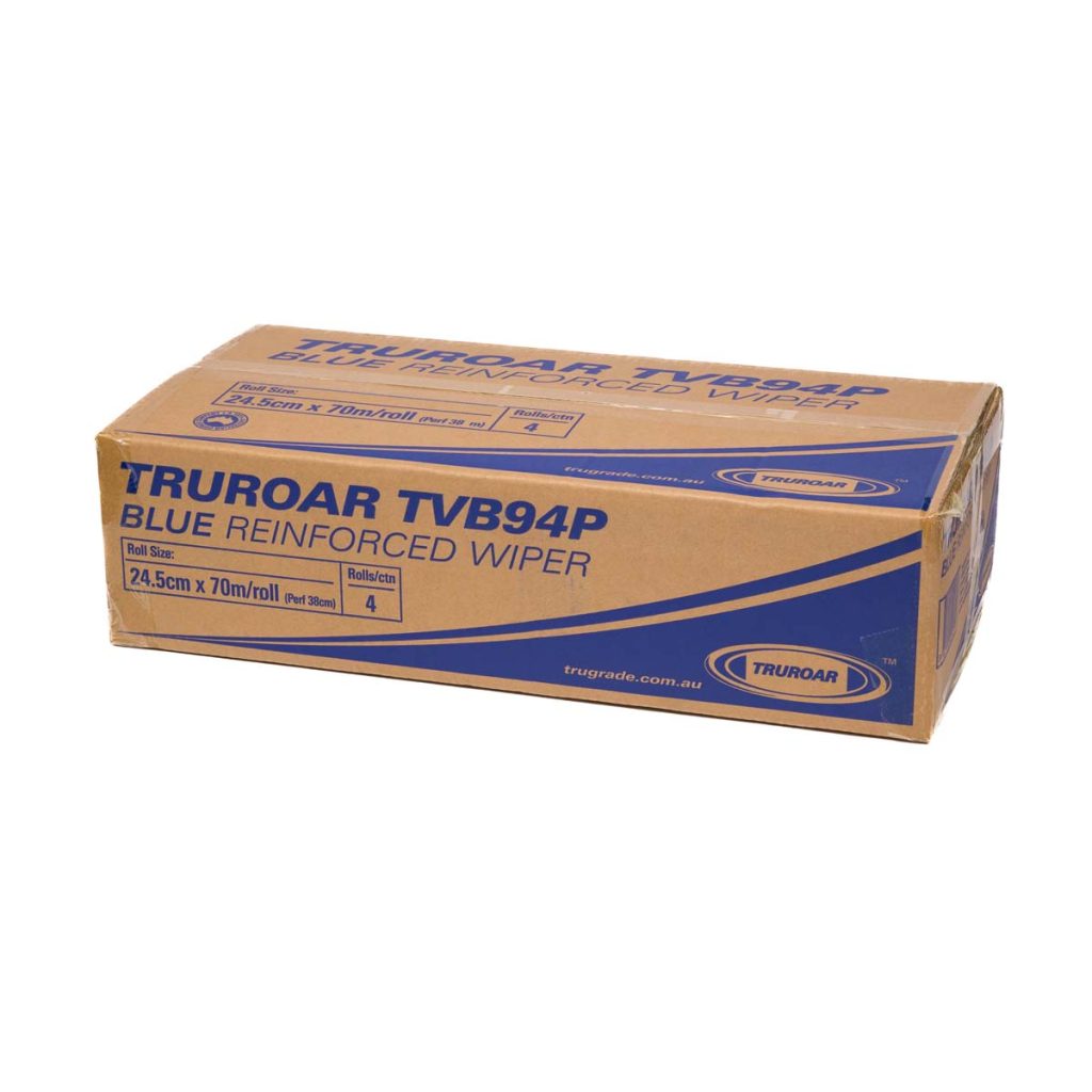 Scrim Reinforced Perforated Blue Roll 24.5cm x 38cm – Trugrade