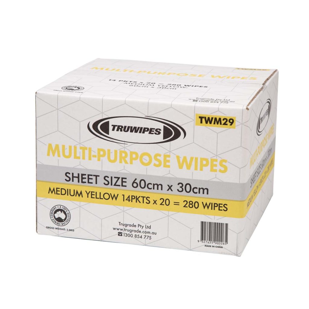 Medium Duty Yellow Wipes 60cm x 30cm – Trugrade