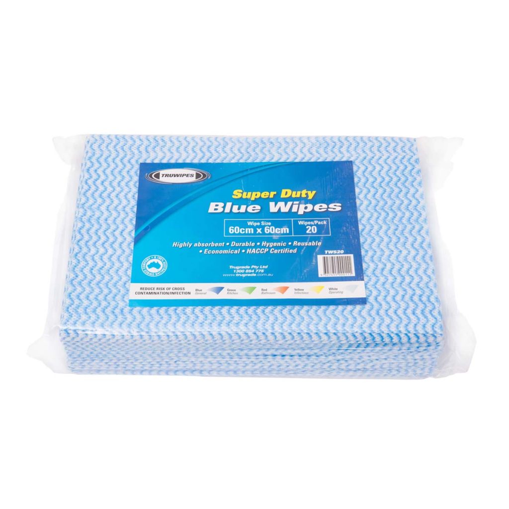 Multipurpose Super Duty Blue Wipes 60cm x 60cm – Trugrade